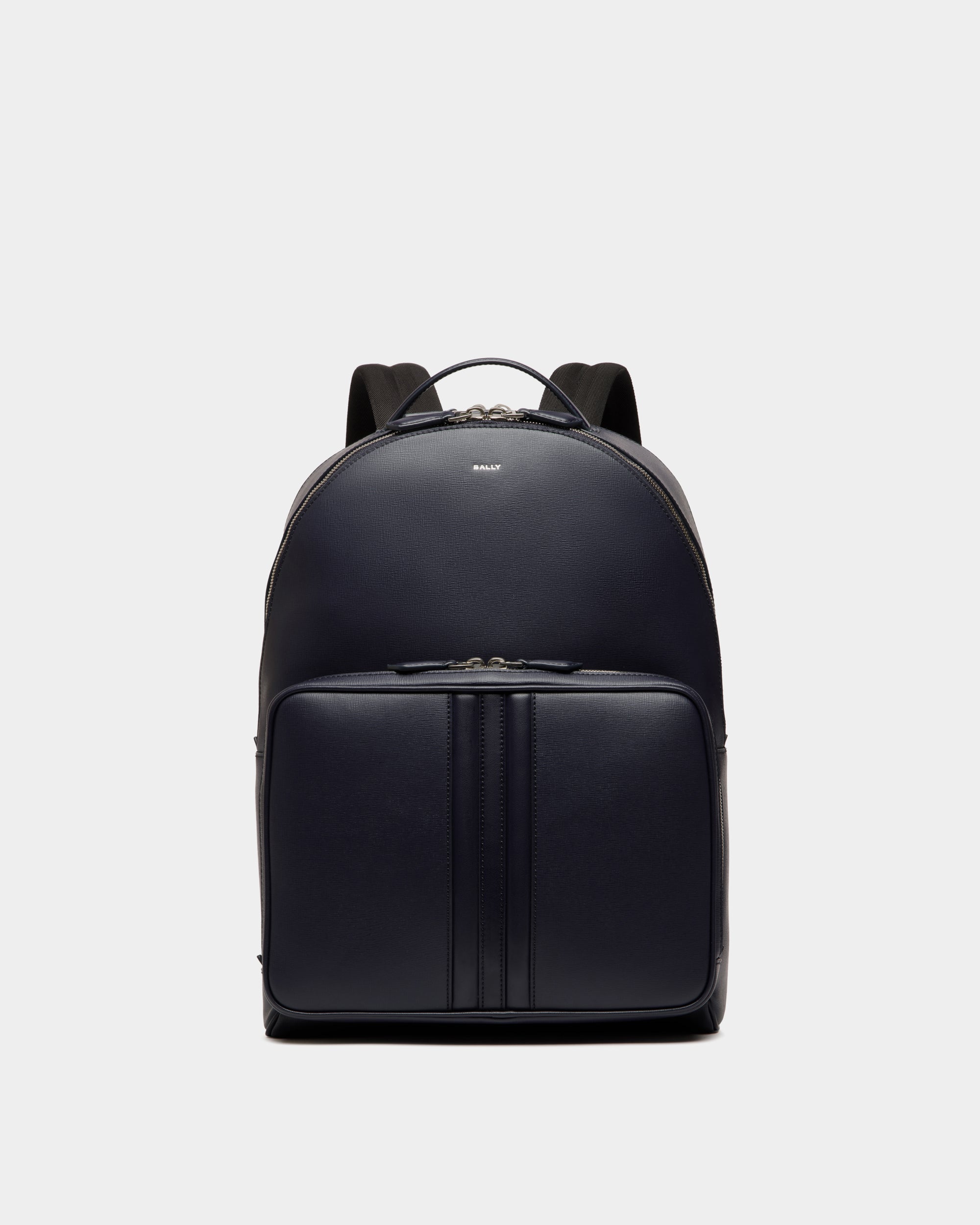 Mythos | Men's Backpack in Navy Blue Recycled Leather | Bally – Bally ...