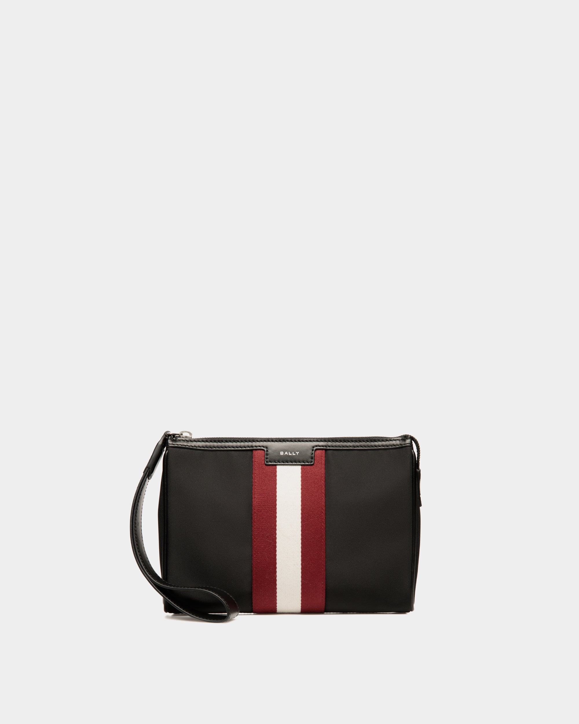 Code | Men's Pouch In Black Nylon | Bally – Bally Indonesia.