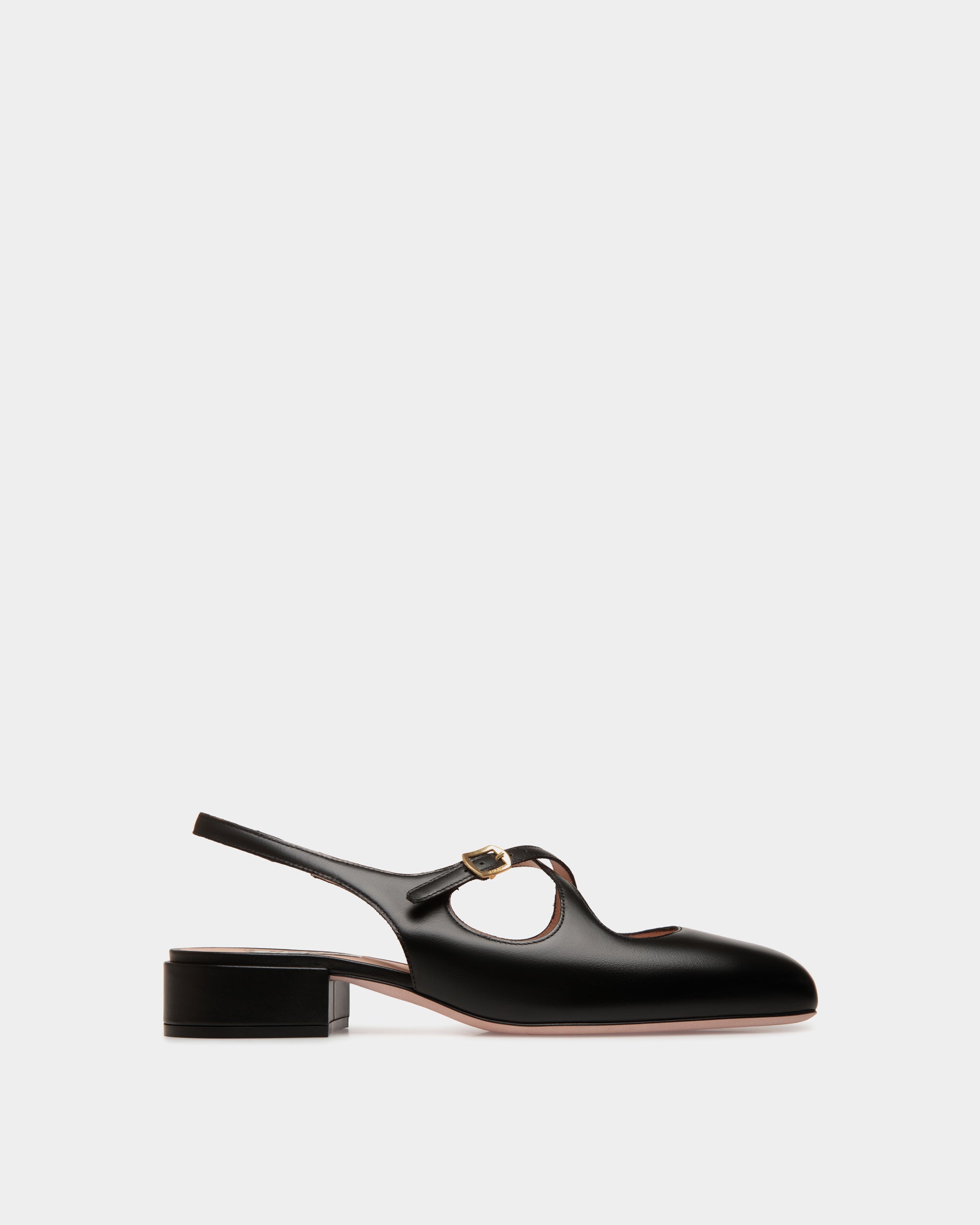 Ballyrina | Women's Slingback Pump in Black Leather | Bally – Bally ...